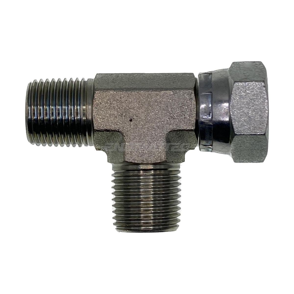 Hydraulic Run Tee | BSP Tapered Male 1/4" x Swivel Female — ENGMATTEC ...