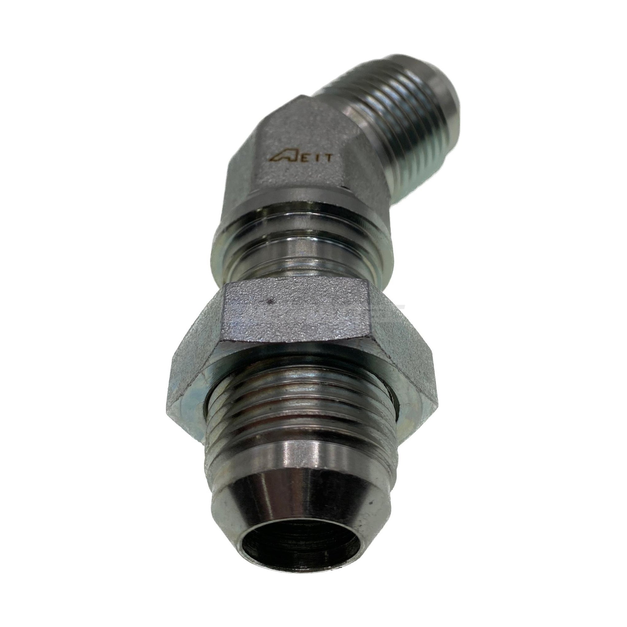 JIC Bulkhead Male x JIC Male 45° Compact — ENGMATTEC Australia