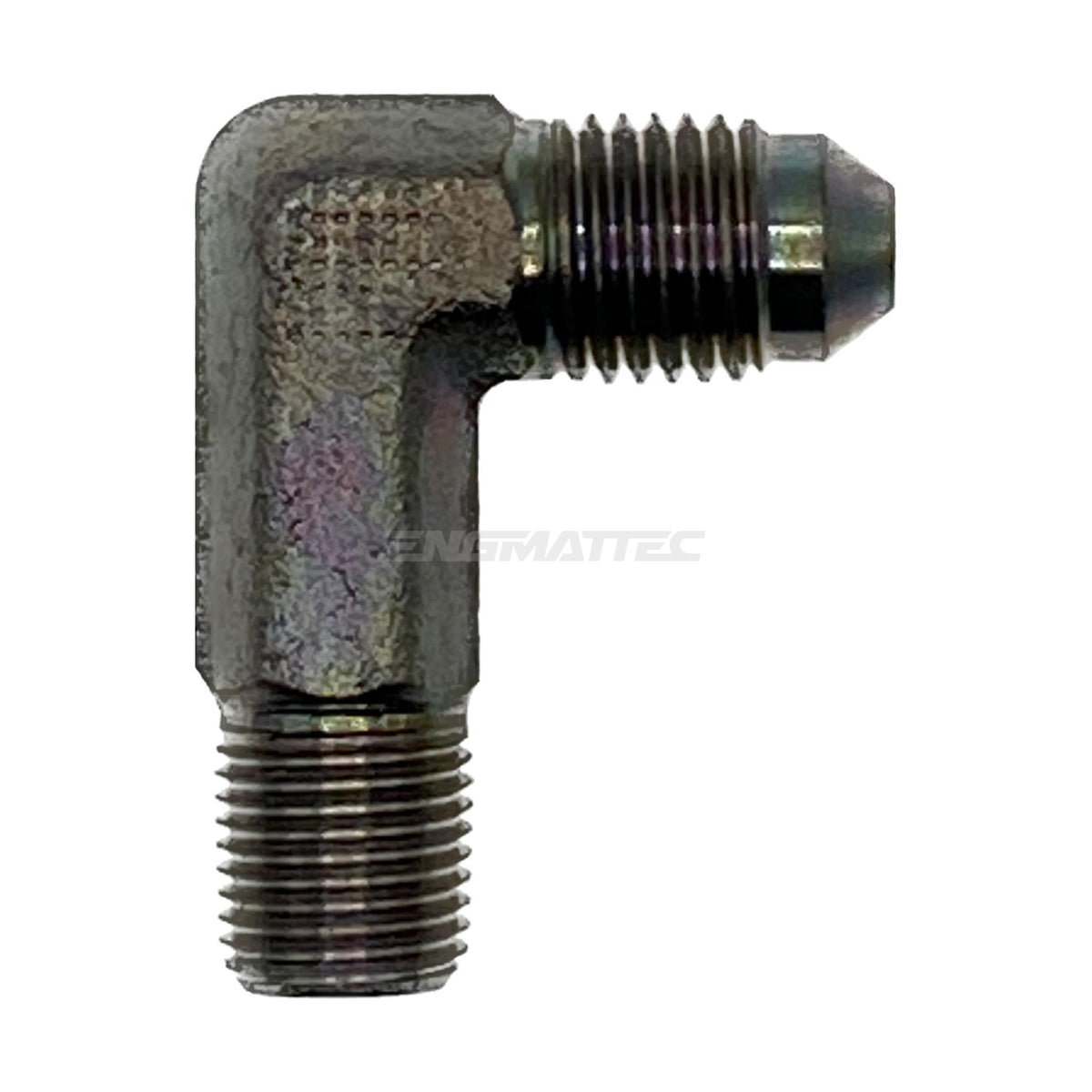 JIC Male x NPT Tapered Male 90° Extended Adaptor | Hydraulic Fittings — ENGMATTEC Australia