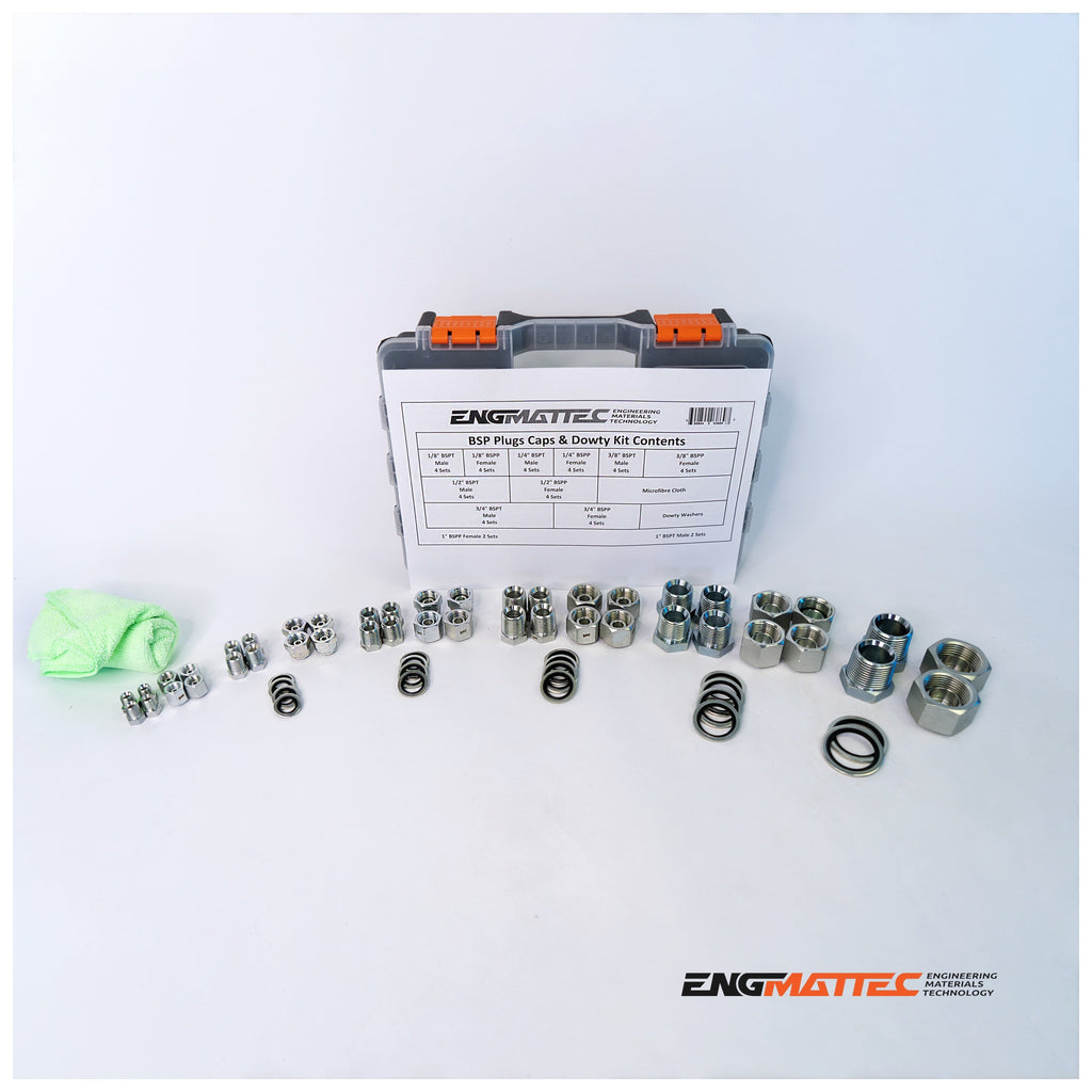 Hydraulic Plug & Cap Kits | BSP, JIC, ORFS, Metric — ENGMATTEC Australia