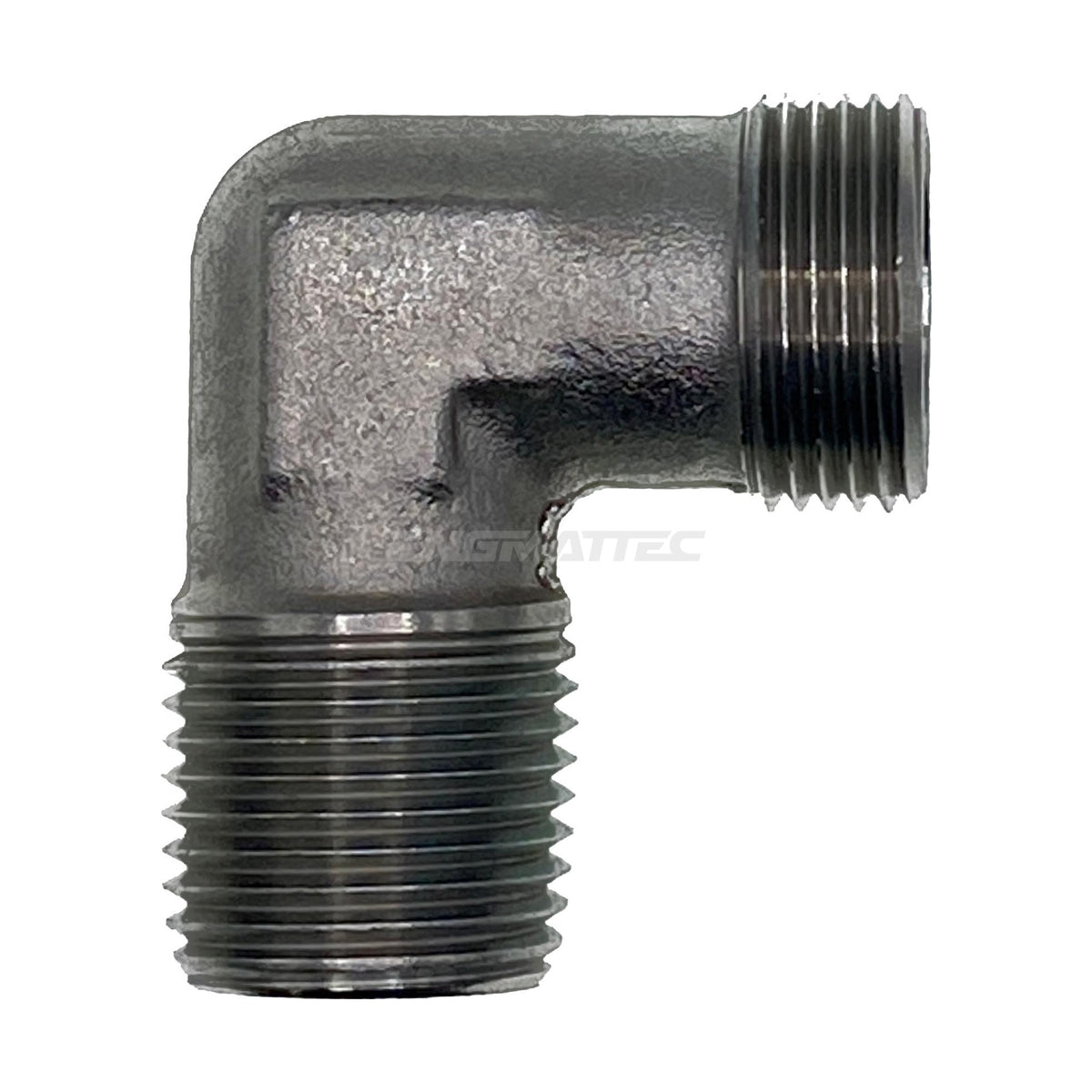 Metric Light Male x NPT Tapered Male 90° Compact — ENGMATTEC Australia