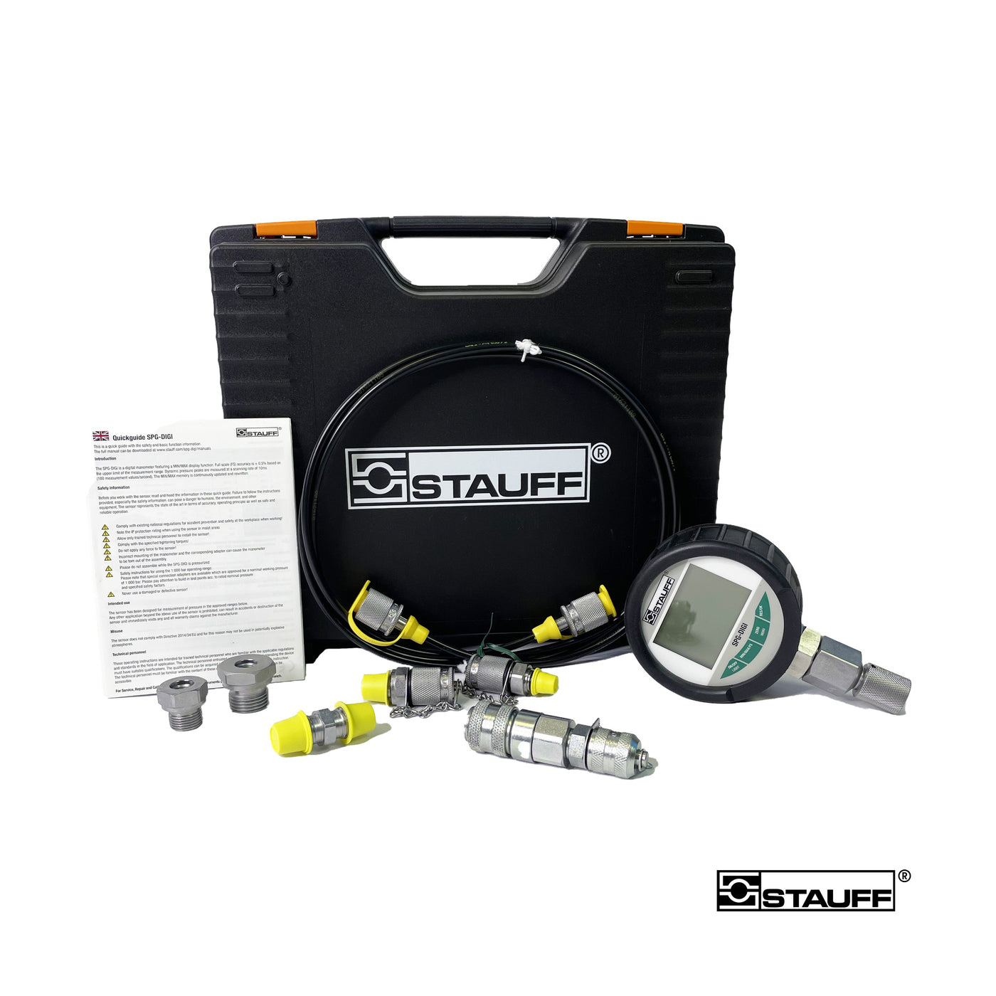Stauff Digital Pressure Test Kit | 600 bar, 1/4" BSP, CAT — ENGMATTEC ...